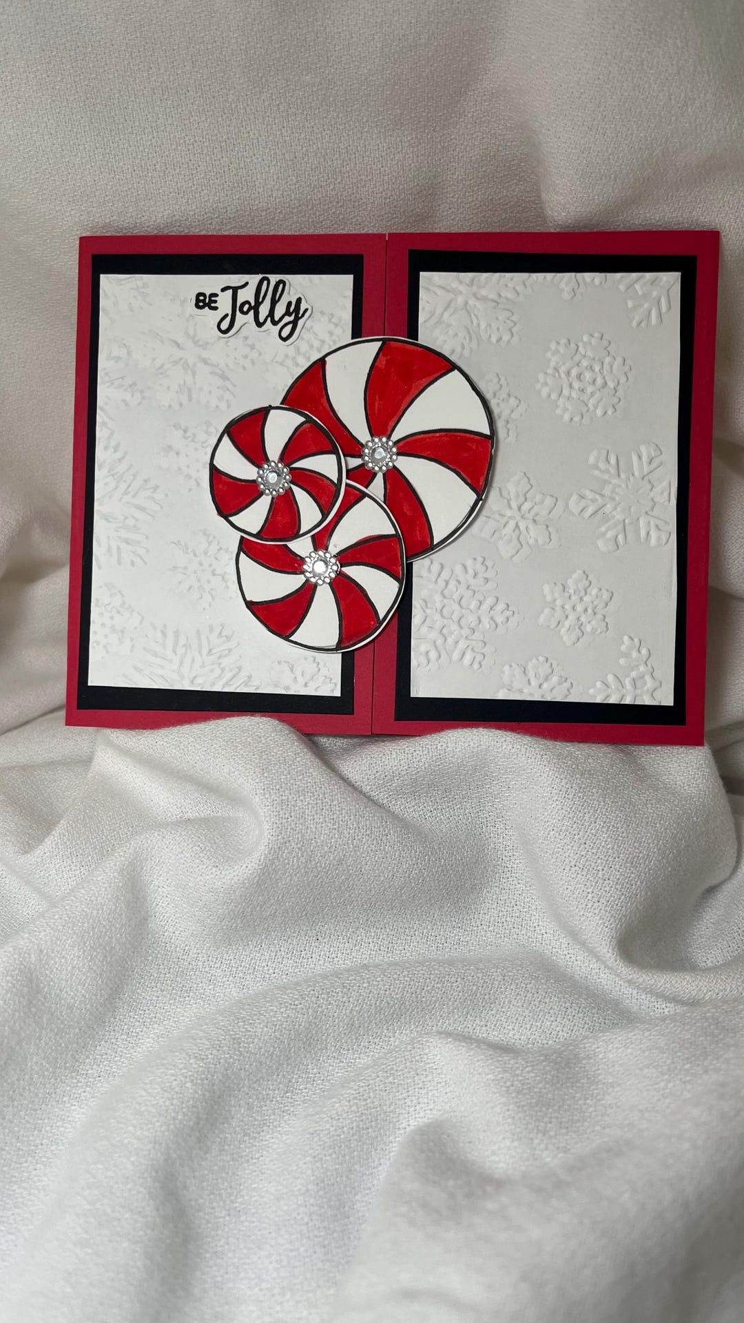 Peppermint Christmas Card - Etsy