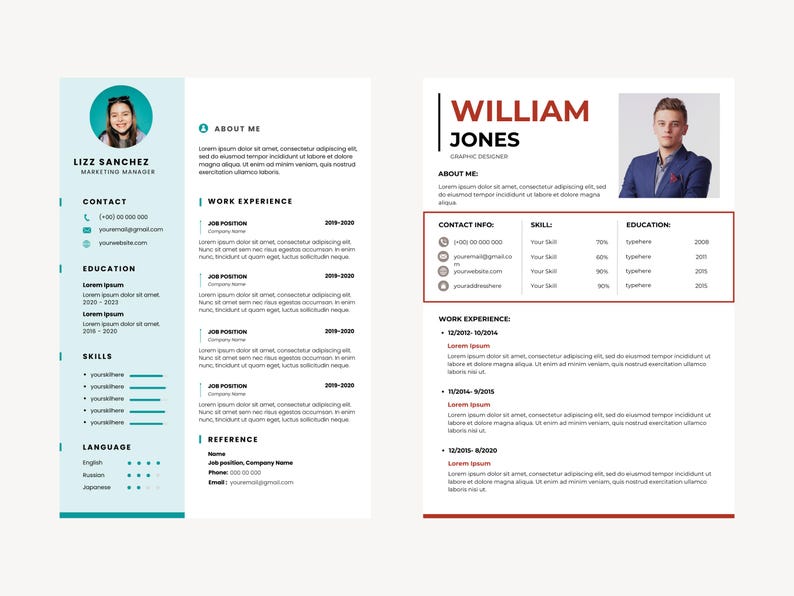 Resume Template Canvacv Template CV Template With Photo Editable ...