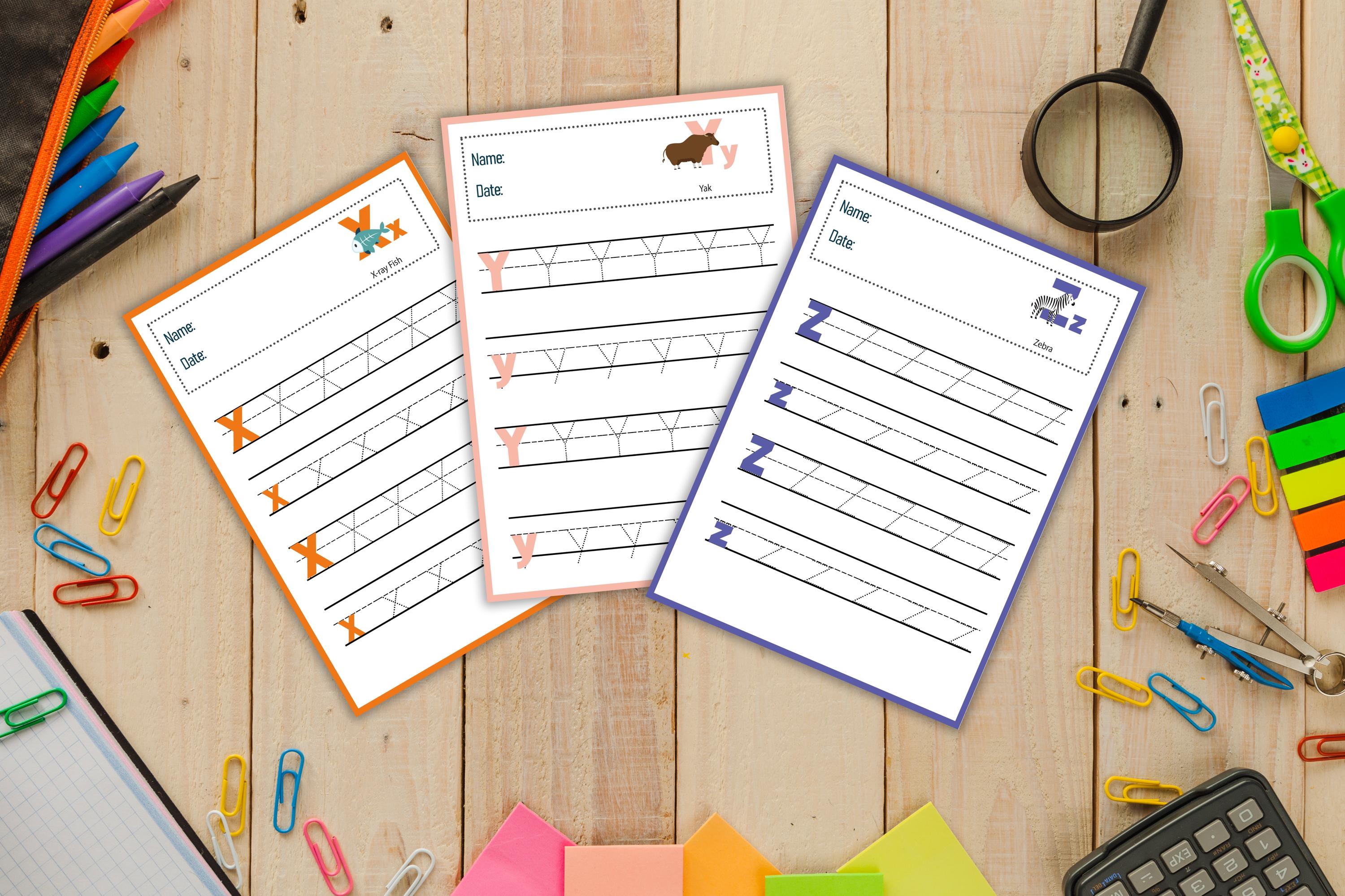 A-Z Alphabet Tracing Worksheet | Handwriting Practice for Kids ...