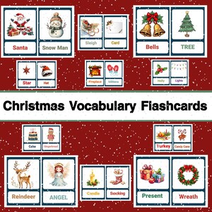 Printable Christmas Flashcards Easy Print & Edit - Etsy
