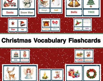 Christmas Scavenger Hunt Printable, Christmas Flashcards, Holiday Games ...
