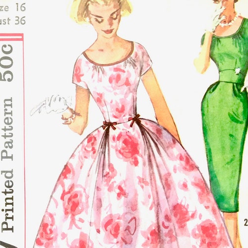 1960s Misses Two-piece Dress With Two Skirts Simplicity 4473 - Etsy