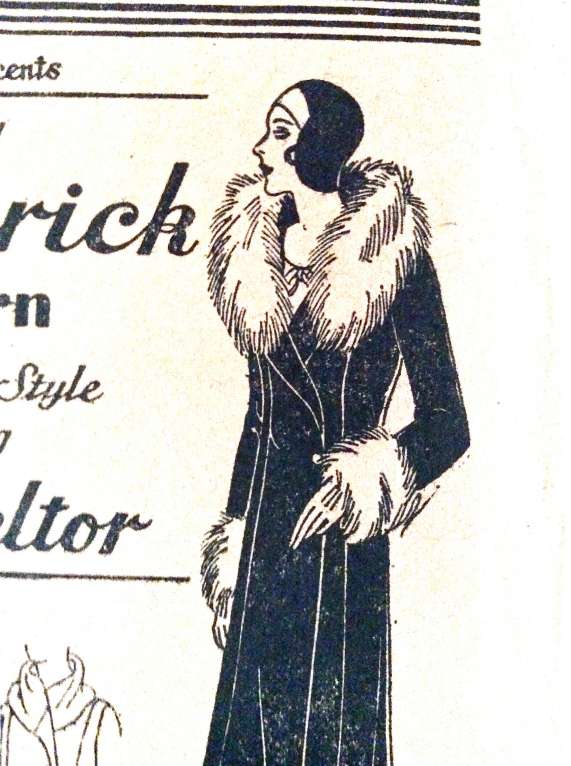 Early 1930s Butterick 3350 Women's 1930s Coat Pattern - Etsy