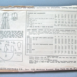 Uncut 1970s Simplicity 2258 Junior Misses' Two-piece Dress Flared Skirt ...