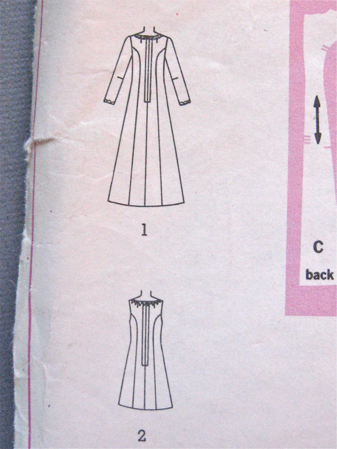 60s Simplicity 8493 Princess Seam Dress With Jewel Trim Neckline Sewing ...