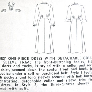 Vintage Late 1940s Dress Sewing Pattern by Simplicity 2703 - Etsy