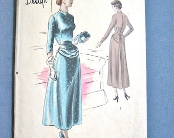 Simplicity 2283 1940s Evening Gown in Two Lengths Vintage Sewing ...