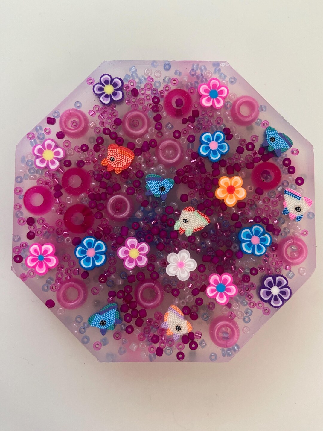 Floral Fidget Picker Pad: Sensory Bead Toy for Stress Relief - Etsy