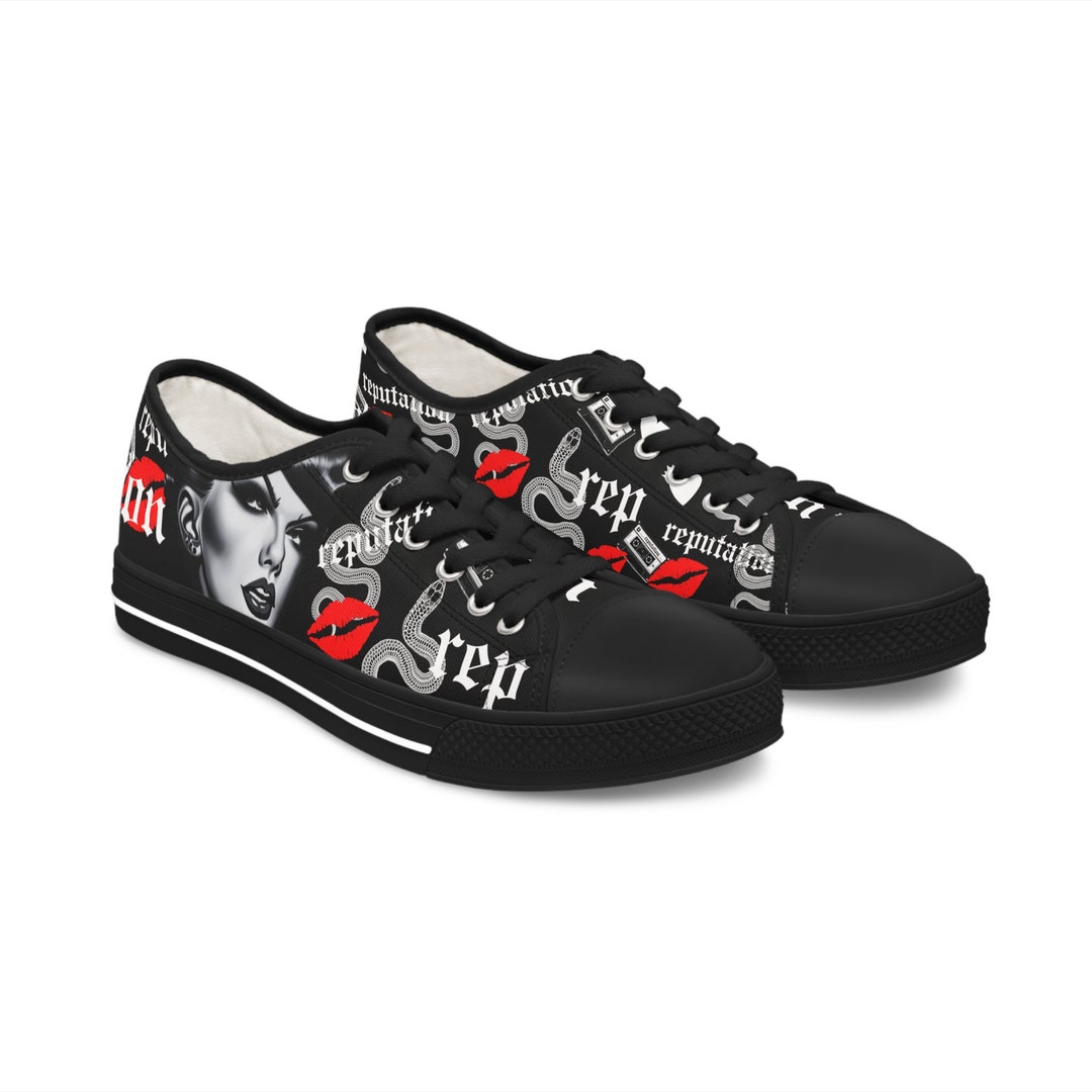 Taylor Swift-reputation-sneakers-low Tops-canvas-converse Inspired - Etsy