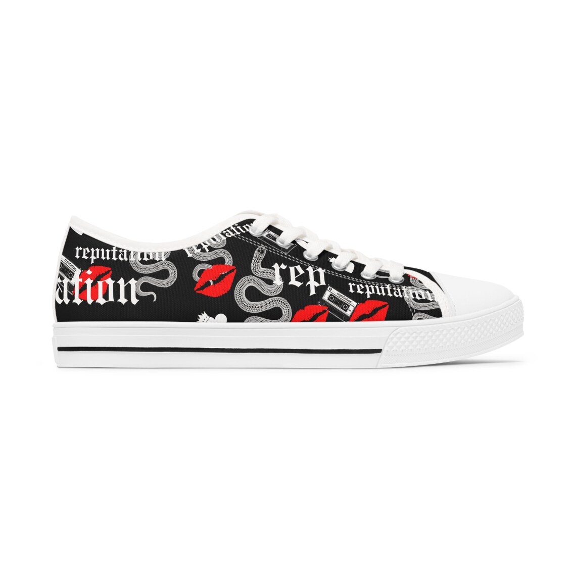 Taylor Swift-reputation-sneakers-low Tops-canvas-converse Inspired - Etsy