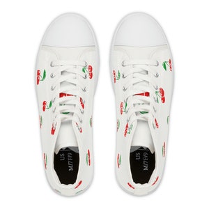 Colorful Tennis Shoes for Women, Cherries, Cute High Tops for Women ...