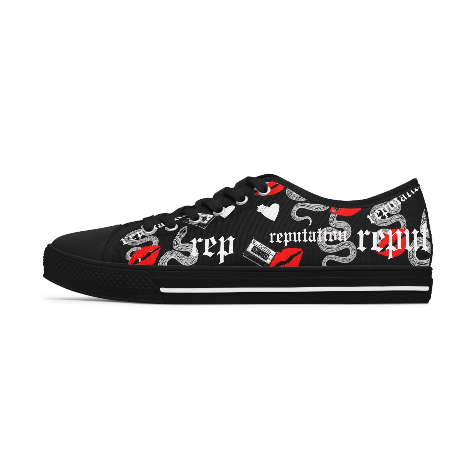 Taylor Swift-reputation-sneakers-low Tops-canvas-converse Inspired - Etsy