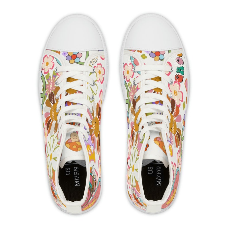 Groovy Retro Peace Sign Canvas Tennis Shoes Converse Inspired - Etsy