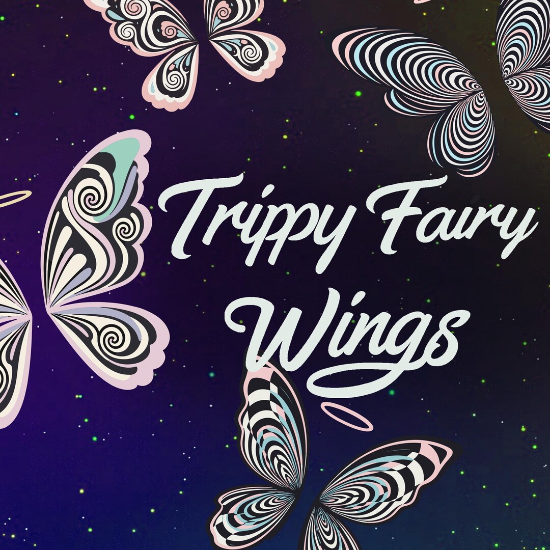 Trippy Fairy Wings SVG Bundle | 10 Psychedelic Angel Wing Designs ...
