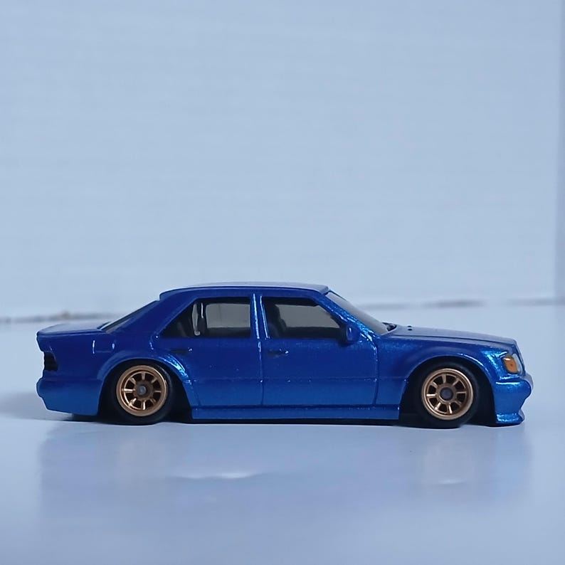 Custom 1/64 Diecast Mercedes Benz 500 E in Blue Made From Hotwheels - Etsy