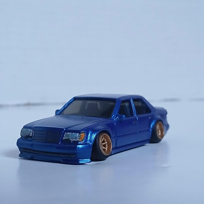 Custom 1/64 Diecast Mercedes Benz 500 E in Blue Made From Hotwheels - Etsy