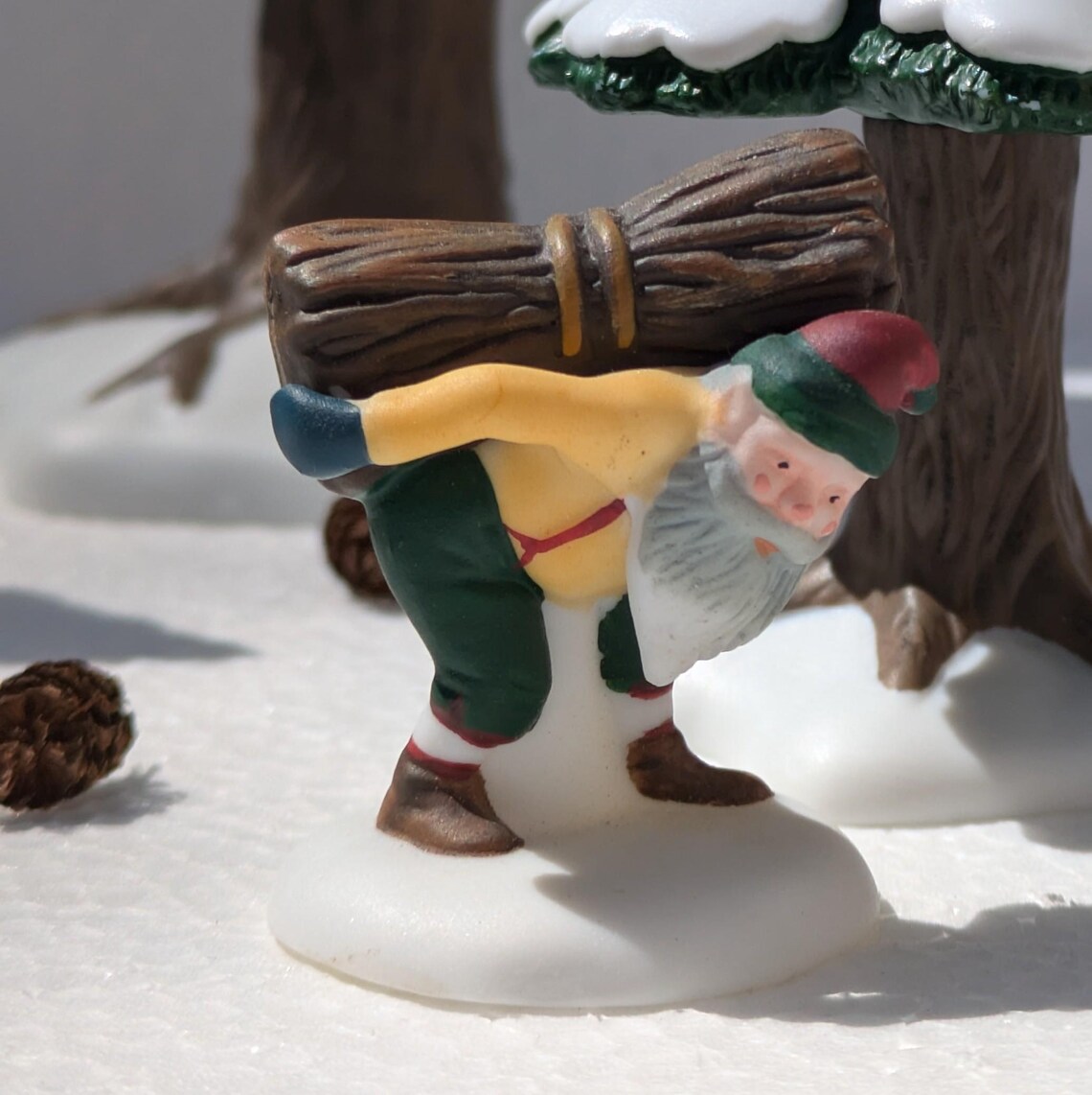 Bundle Pine Trees (4) and Christmas Elves-woodsmen Elves-dept. 56-north ...