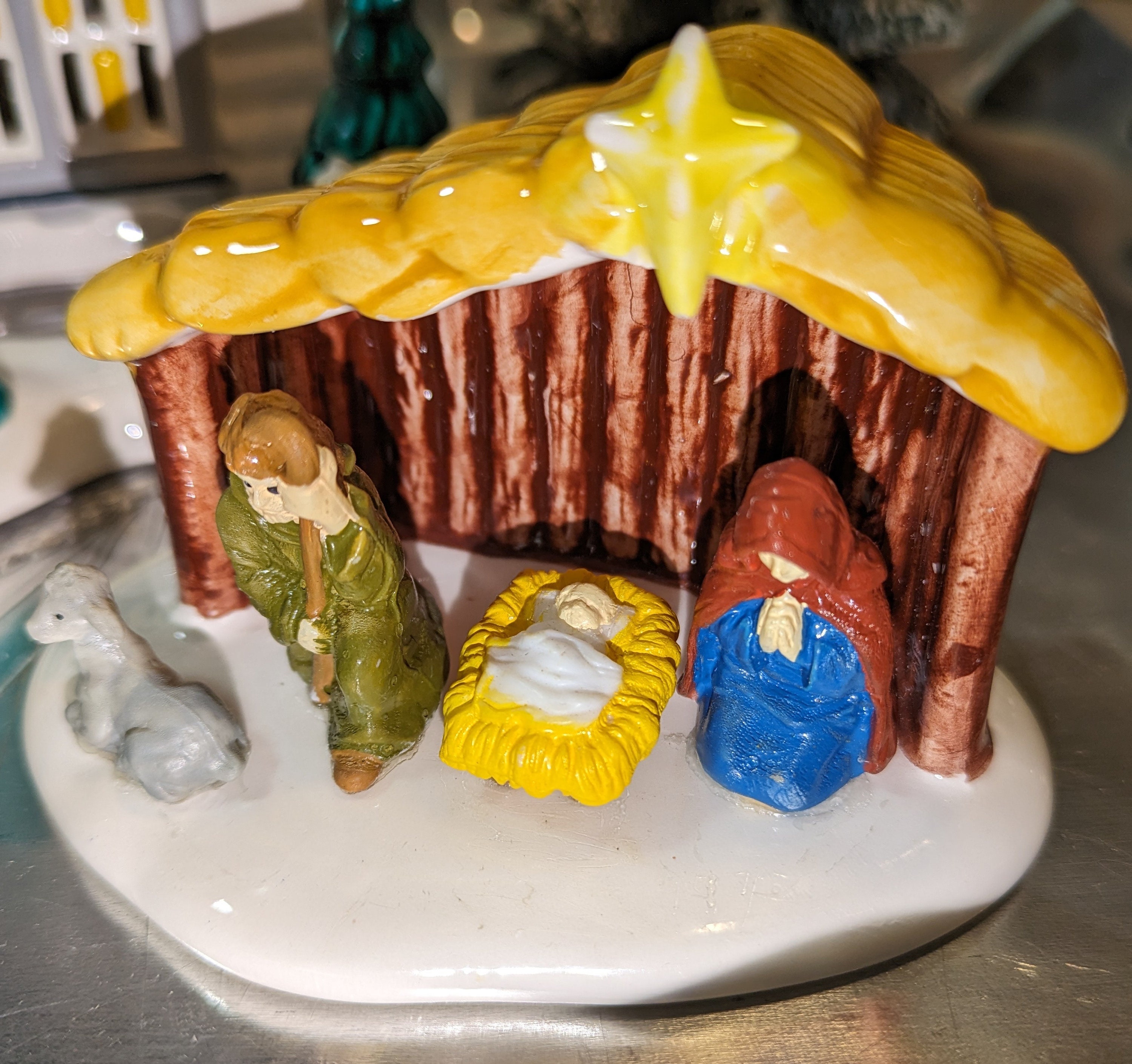 Dept 56 Grandma's Cottage With Accessories-santa BRITE Lite-outdoor ...