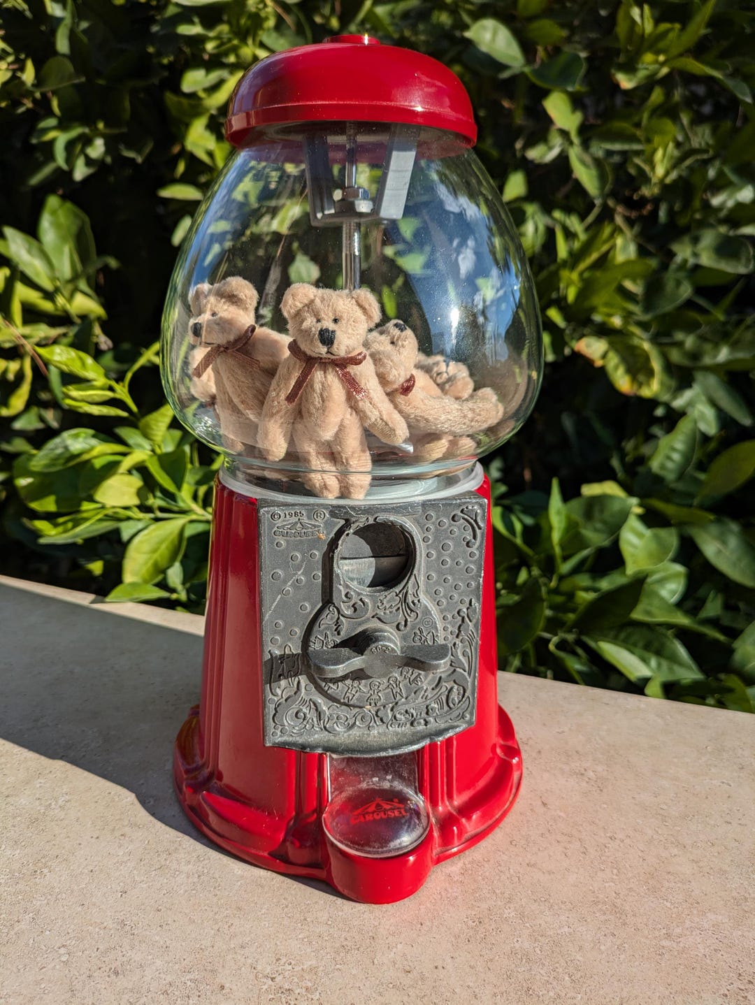 Vintage NOSTALGIC Gift-11" Red Carousel Gumball Machine With 9 ...