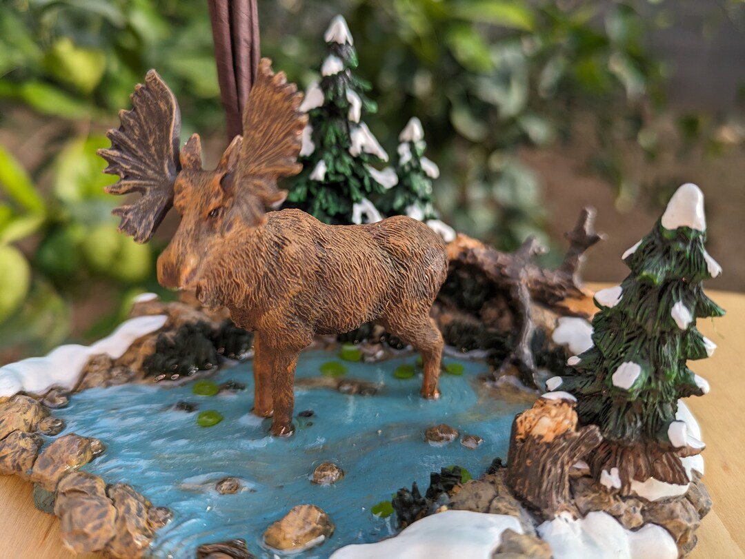 Dept 56 Moose in the Marsh-snow Village-hunter Gift-train Accessory ...