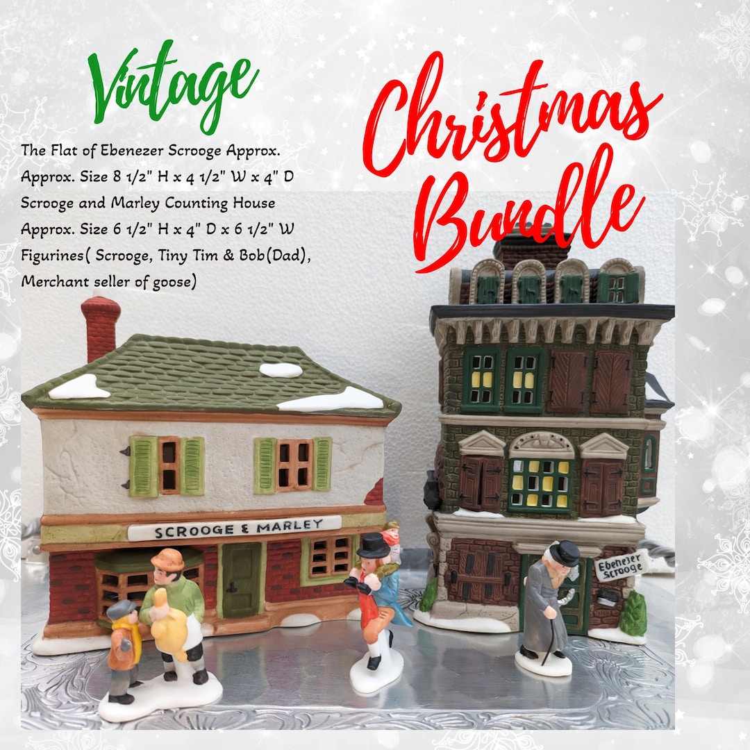 Dept. 56 Bundle Christmas Carol Series-the Flat of Ebenezer Scrooge ...