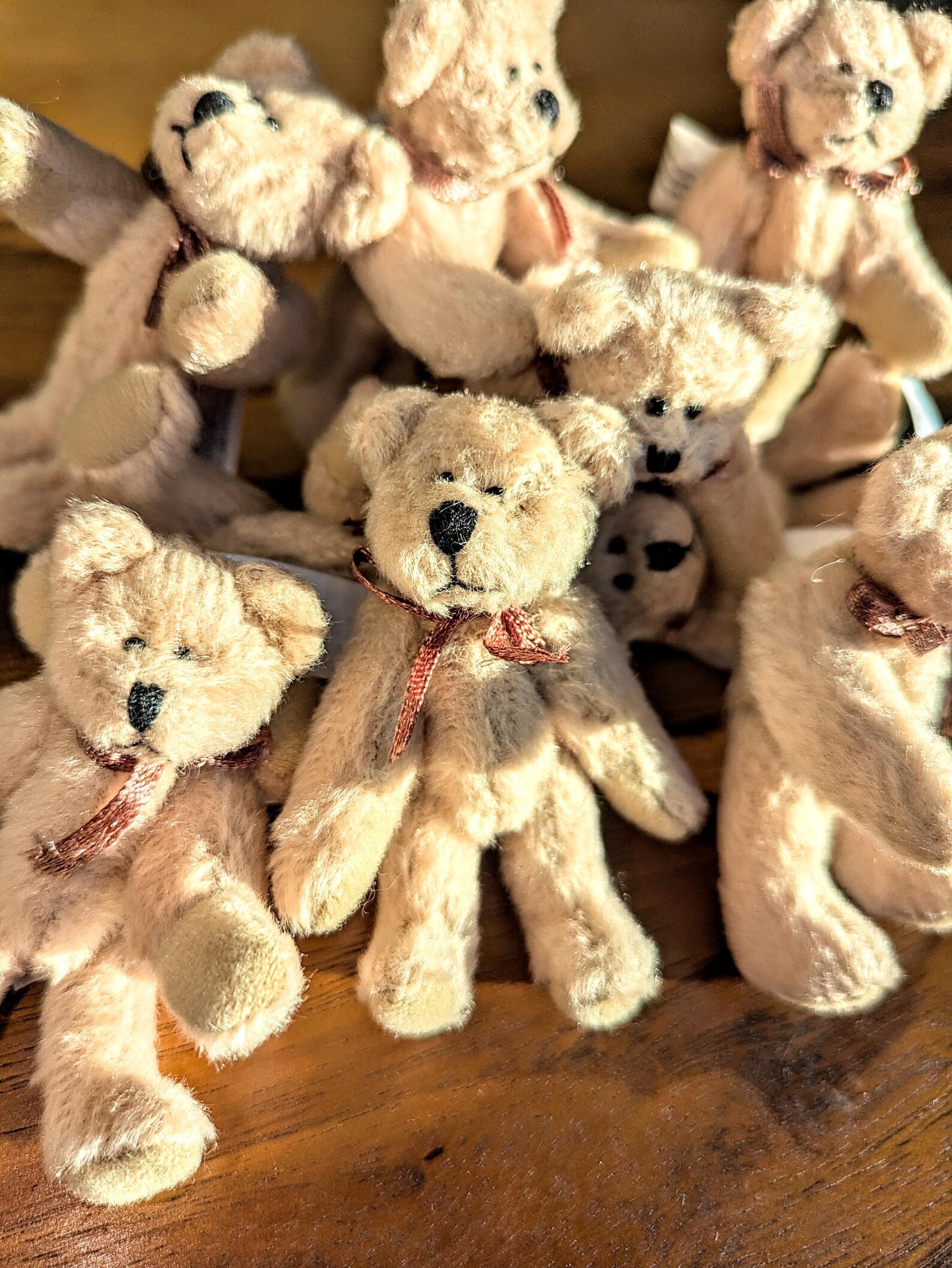 Old Fashioned 15" Gumball Machine With 10 Vintage Miniature Teddy Bears ...