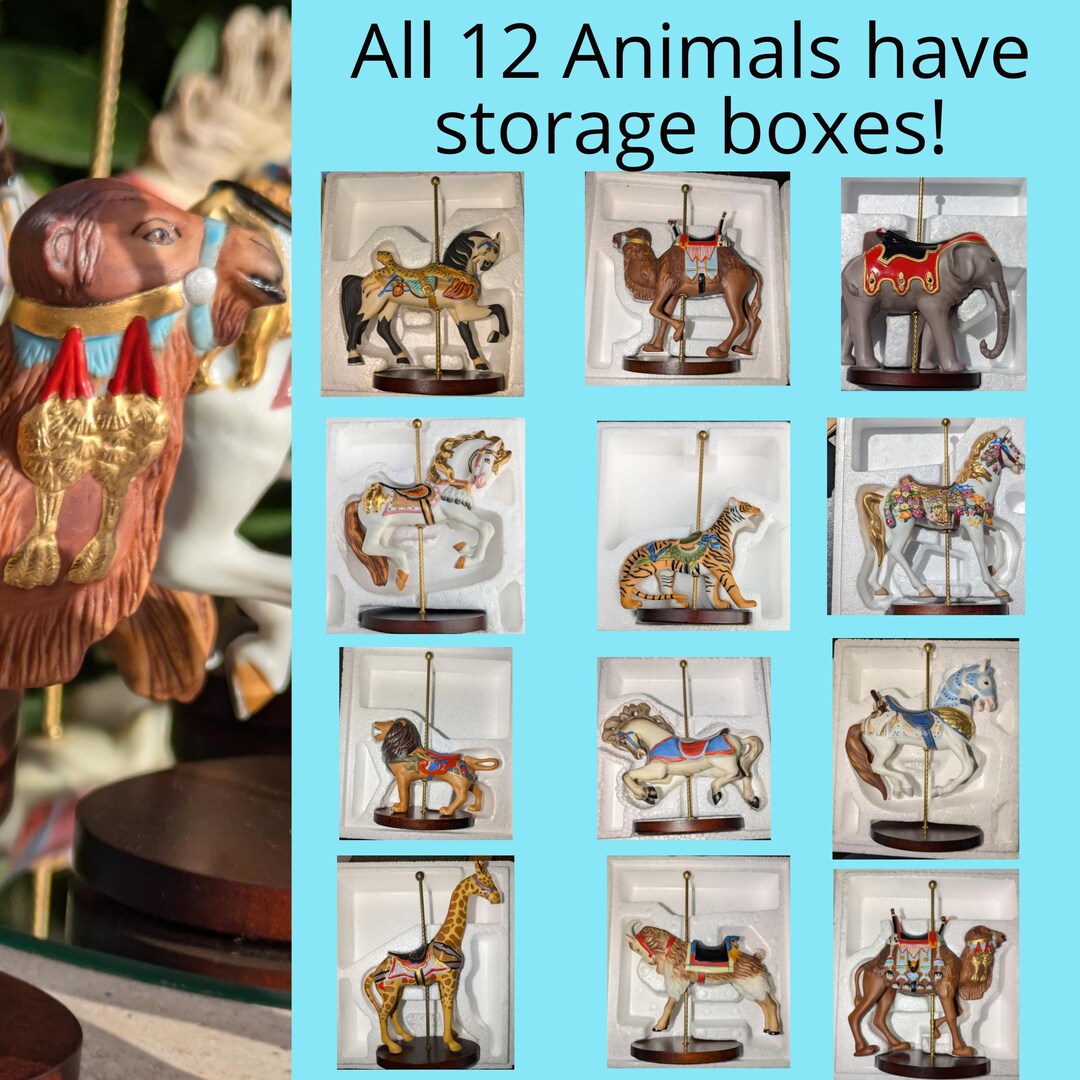 Vintage Carousel Animals-franklin Mint-the Treasury of Carousel Art-1st ...