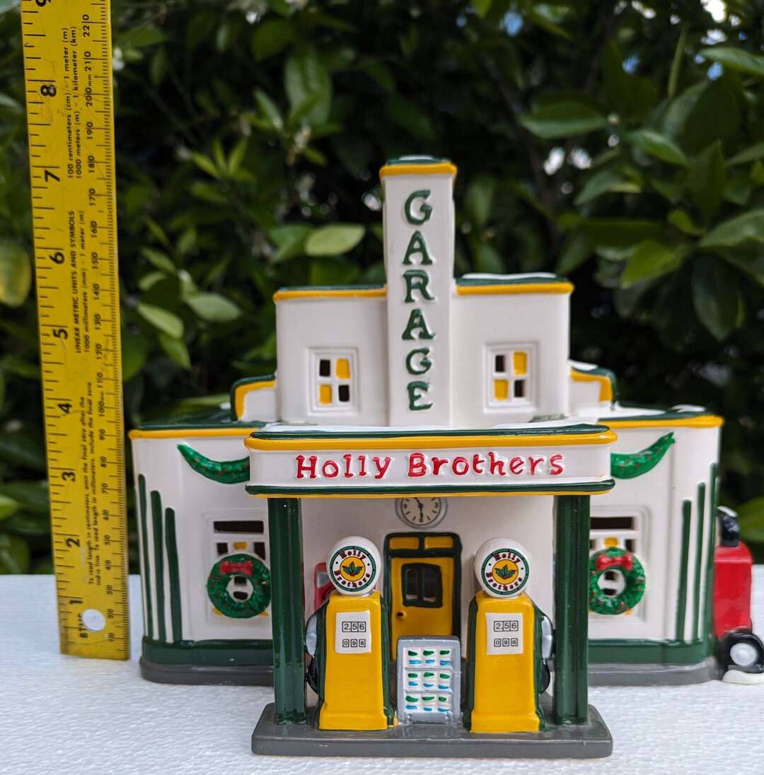 Dept 56 Centerpiece Holly Brothers Garage Snow Village-1950s-gift for ...