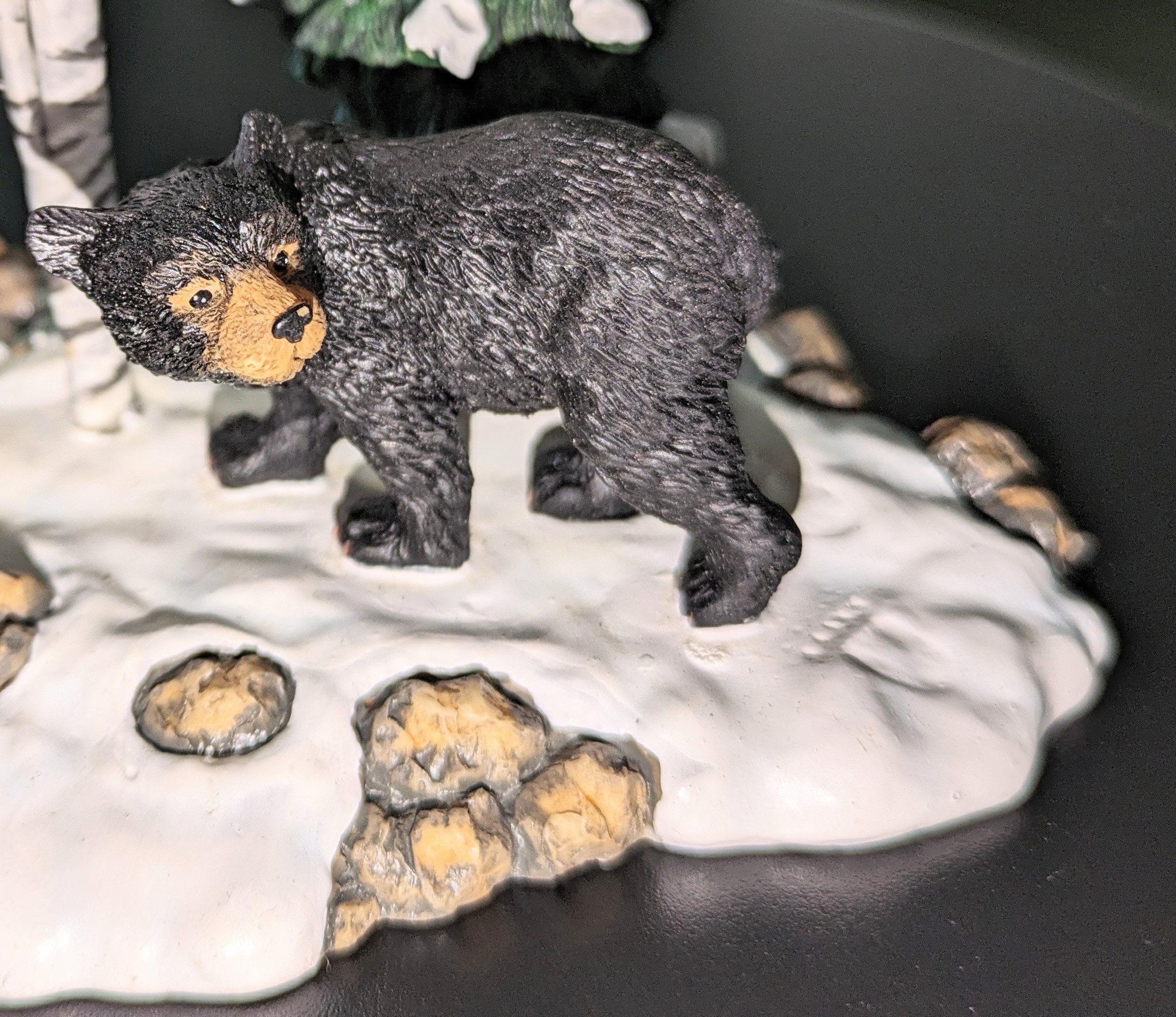 Dept. 56 Black Bear With Cub-bears in the Birch Woodland 52743-snow ...