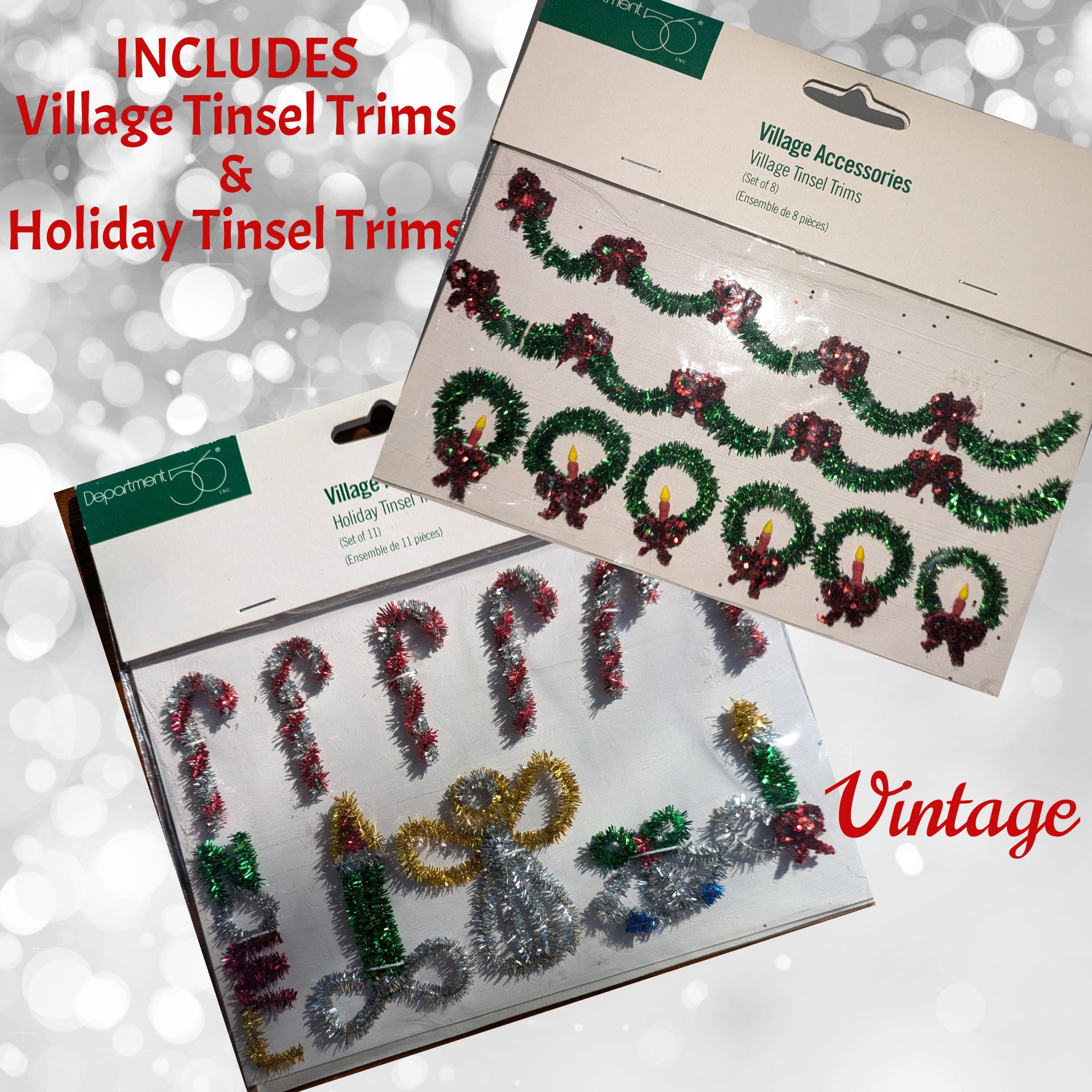Dept 56 Holiday Tinsel Trims and Village Tinsel Trims Accessories ...