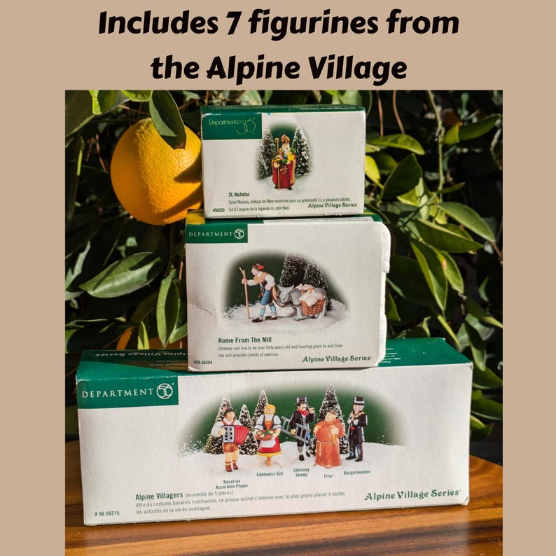 Dept 56 Alpine Village Figurines Christmas Village/festival Musicians ...