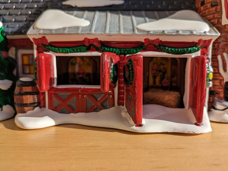 Centerpiece Country Ceramic Christmas Barn Dance -dept. 56 Snow Village ...