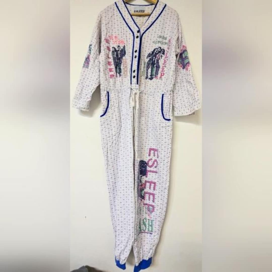 90s Esleep Onesie Cotton Pajamas Adult - Etsy