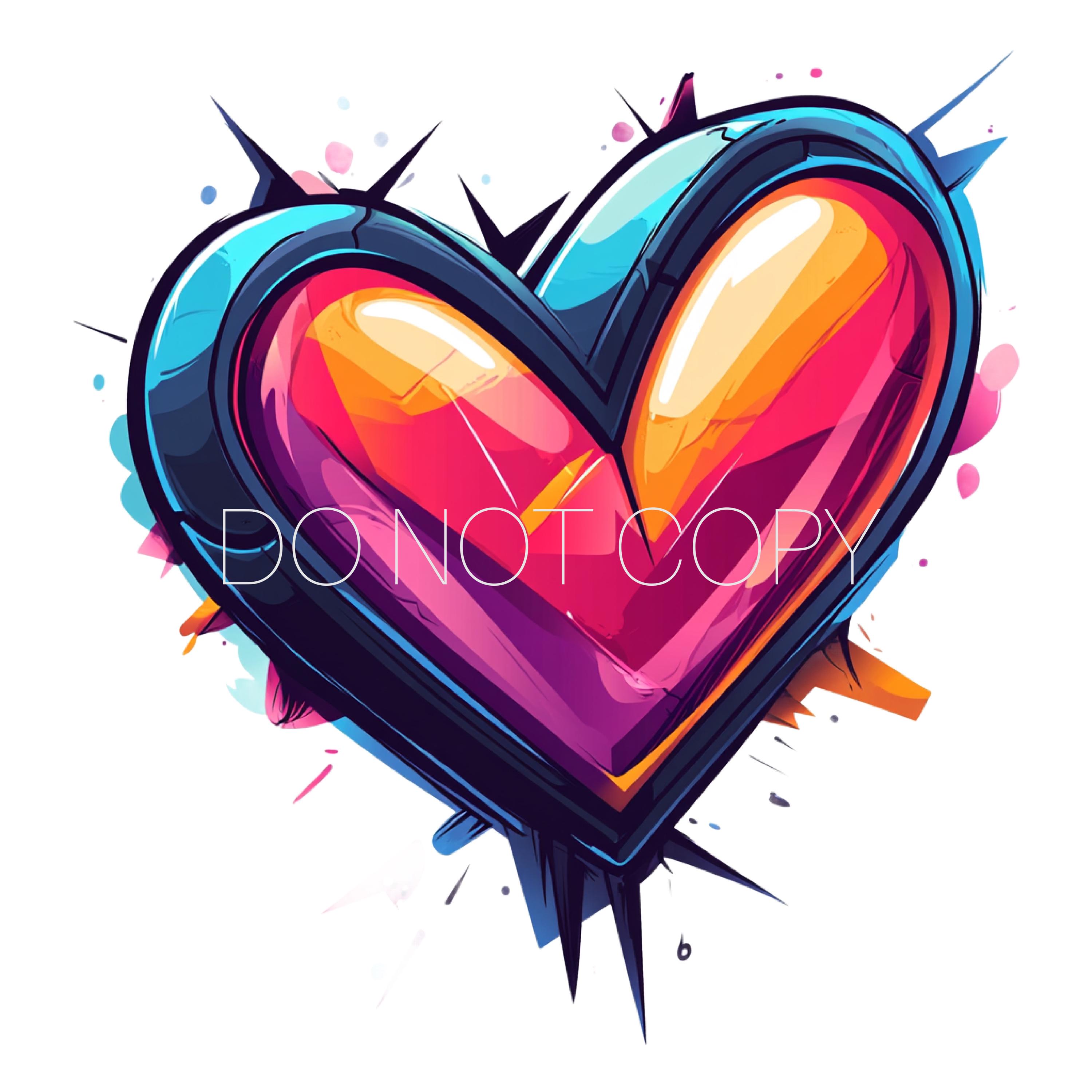 Graffiti Heart PNG Digital Download File - Etsy