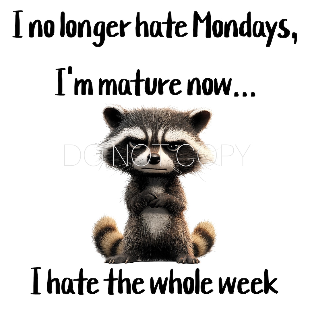 I No Longer Hate Mondays PNG Digital Download File - Etsy