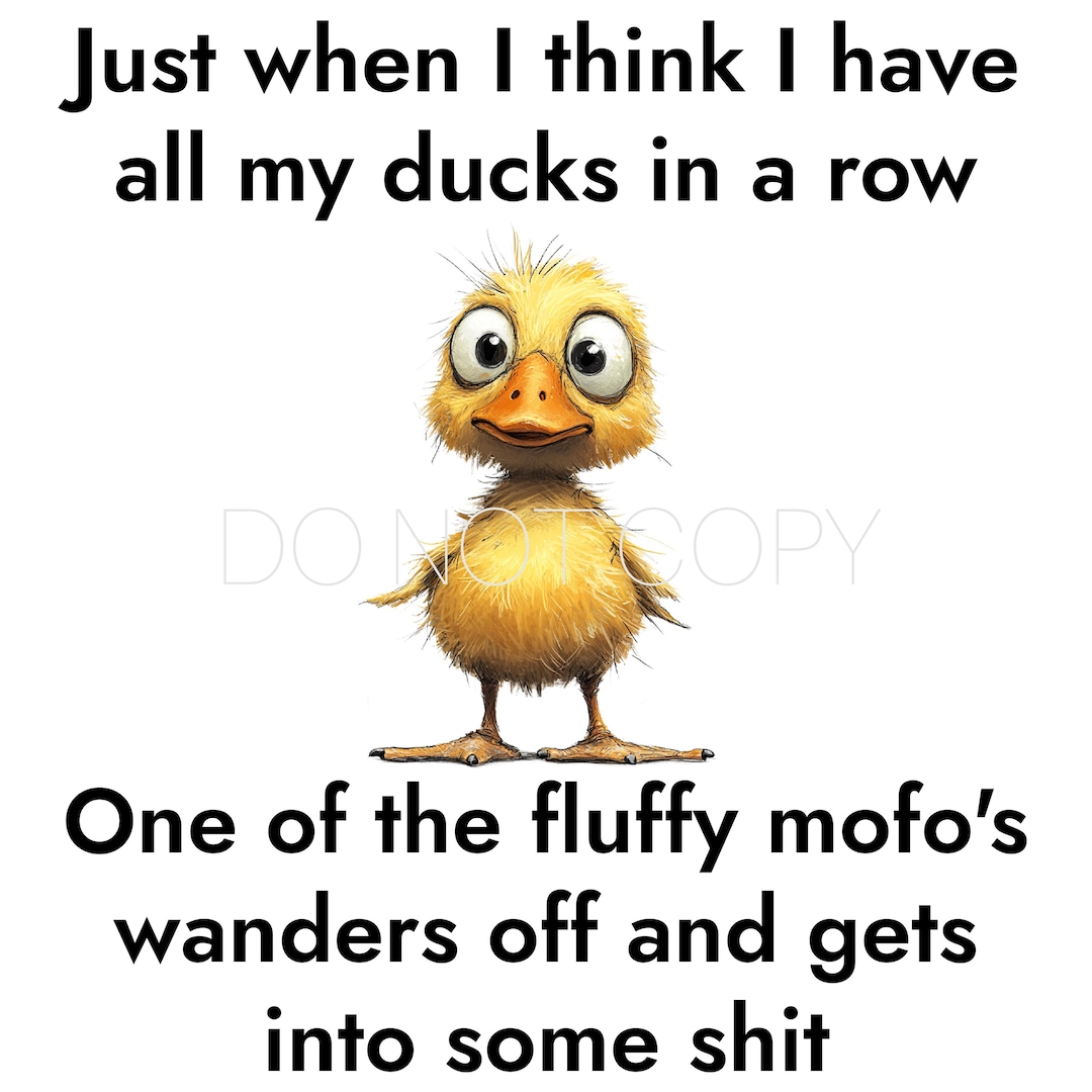 Just When I Think I Have All My Ducks in A Row PNG Digital Download ...