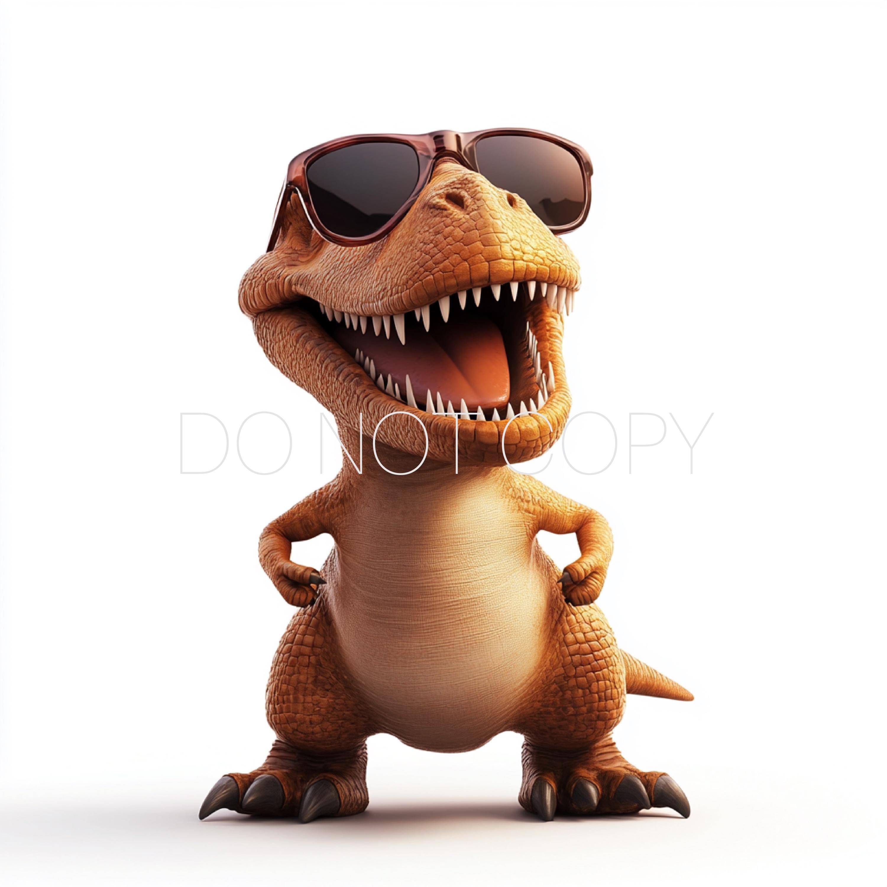 Mini T-rex With Glasses PNG Digital Download File - Etsy