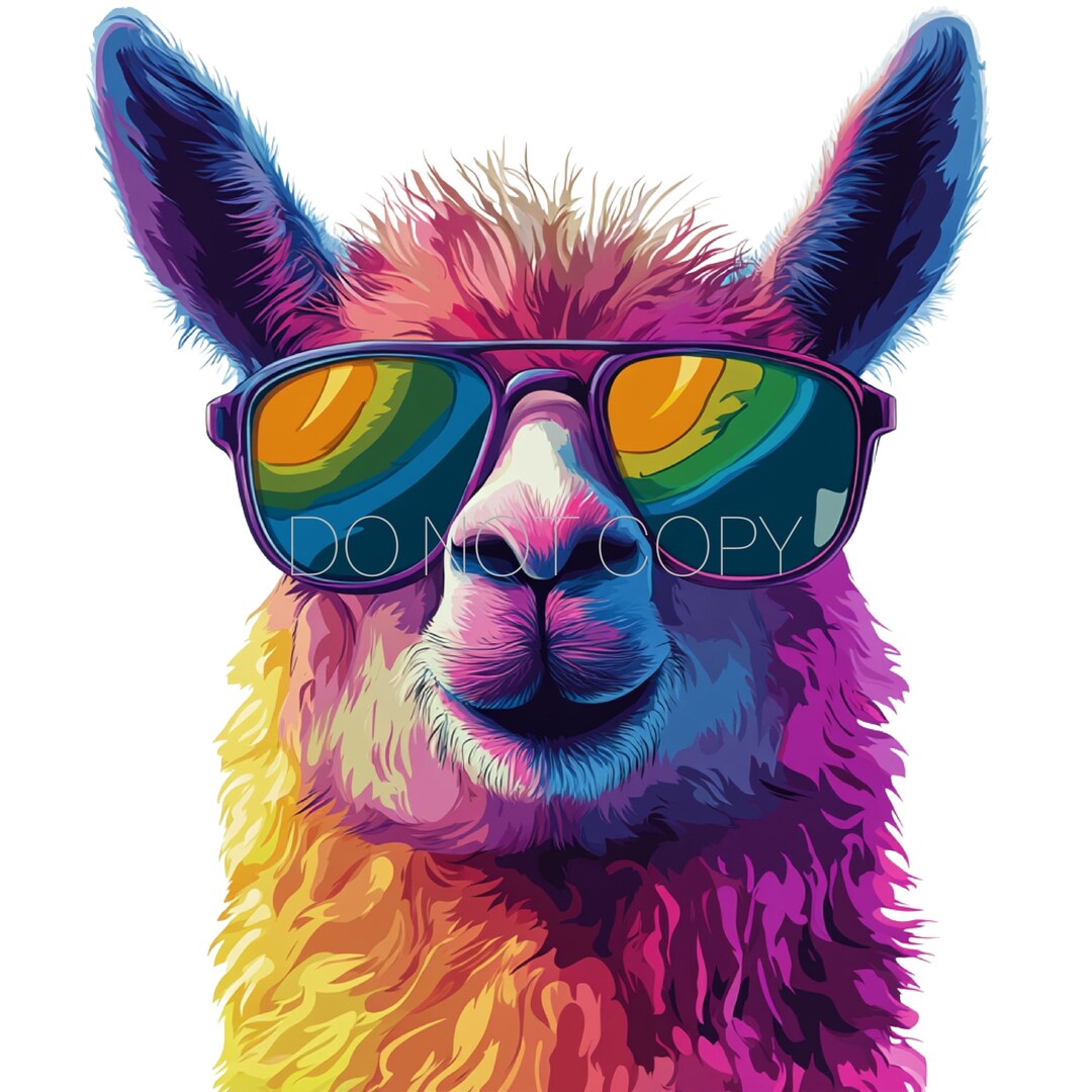 Colorful Llama Head PNG Digital Download File - Etsy