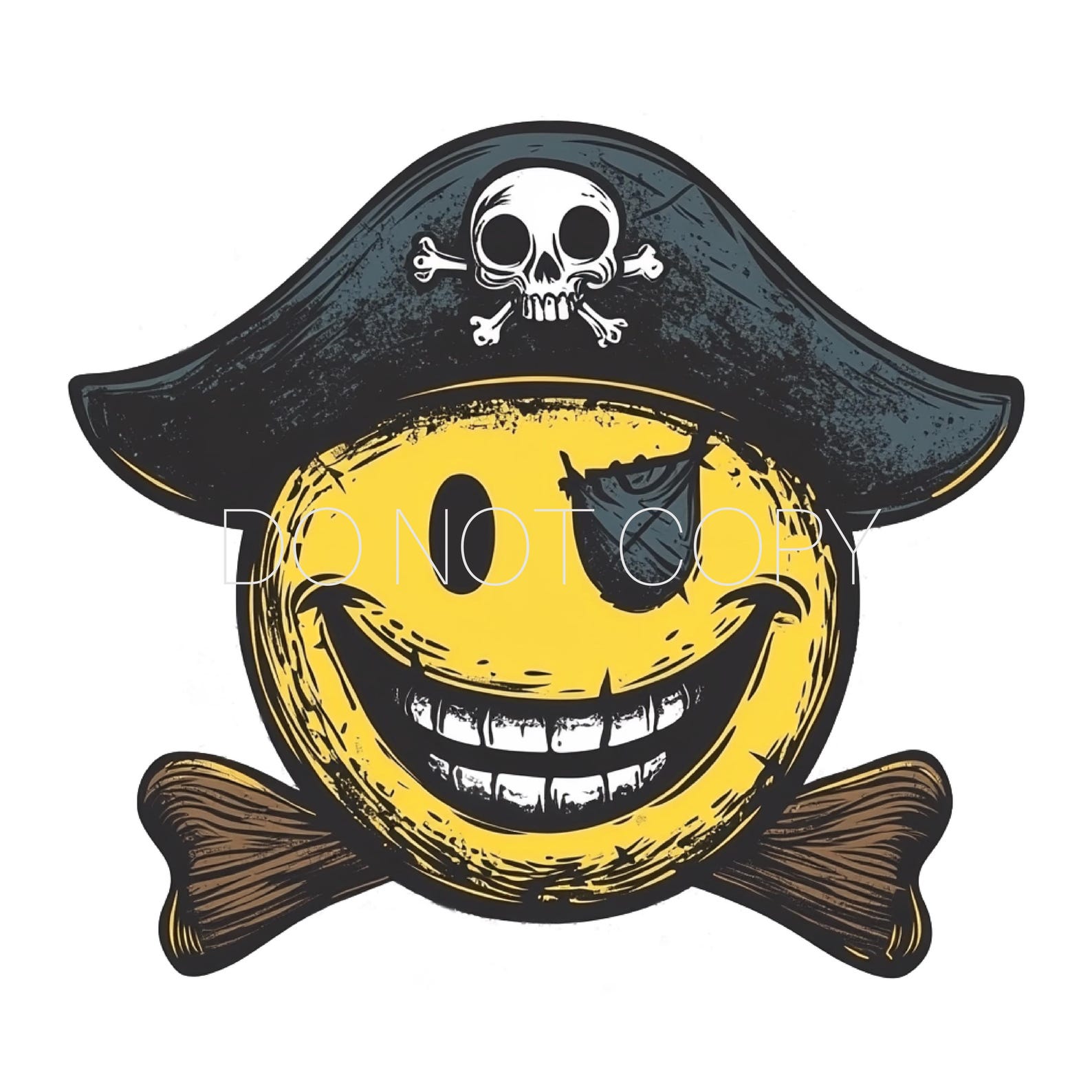 Pirate Smiley Face PNG Digital Download File - Etsy