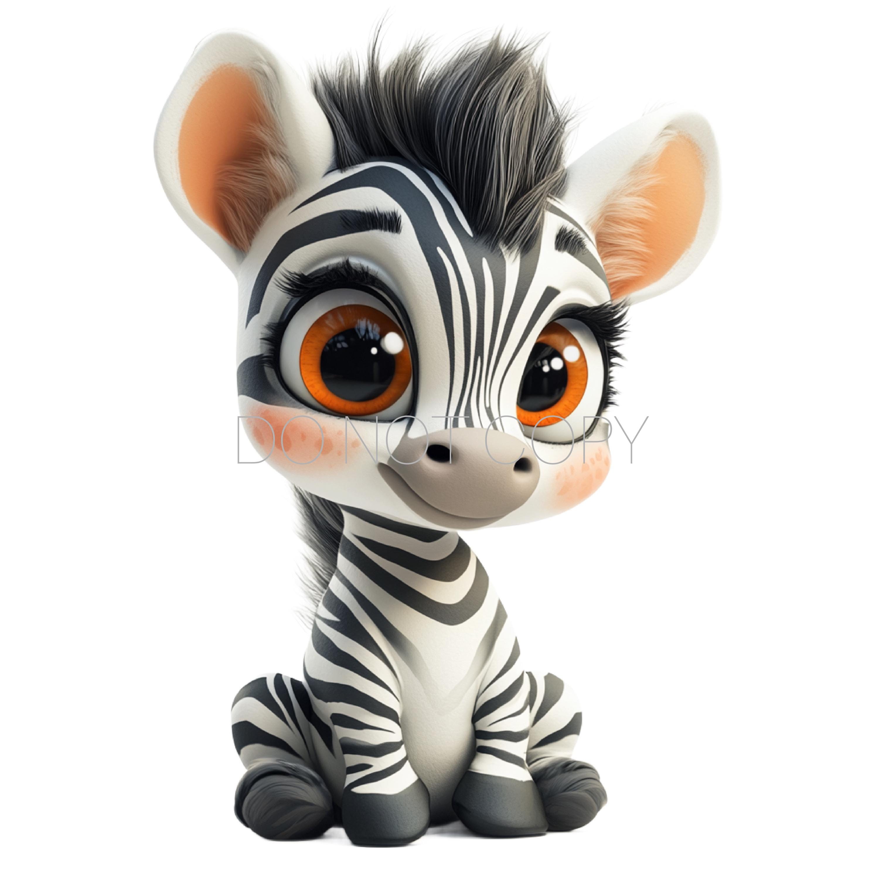 Baby Zebra Clipart PNG Digital Download File - Etsy