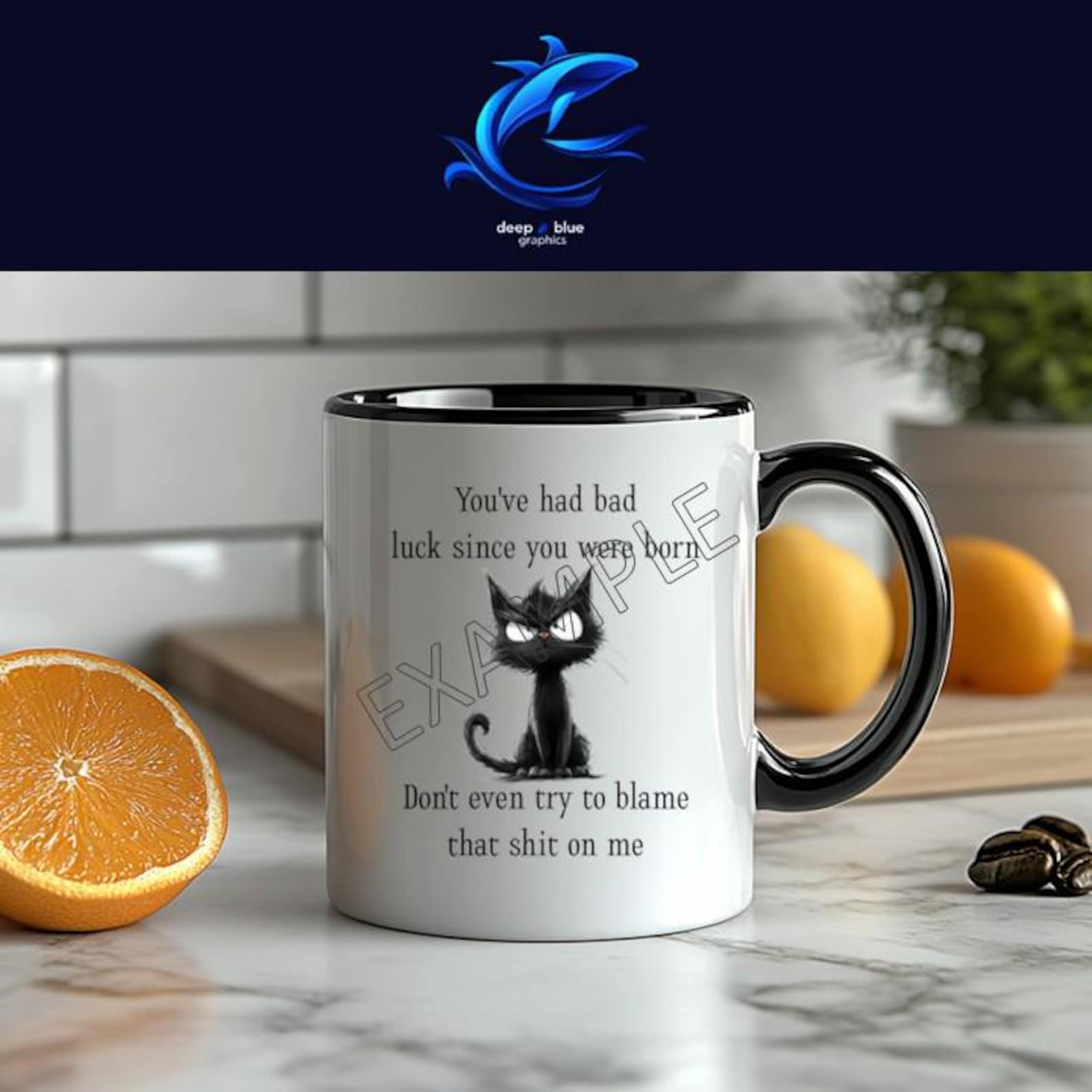 You've Had Bad Luck Since You Were Born Black Cat PNG Digital Download ...