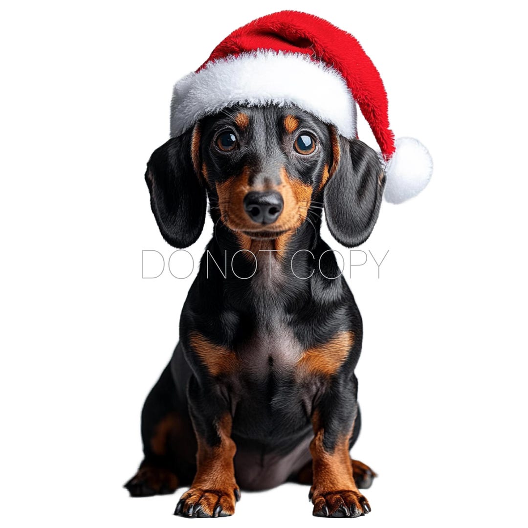 Dachshund Santa PNG Digital Download File - Etsy