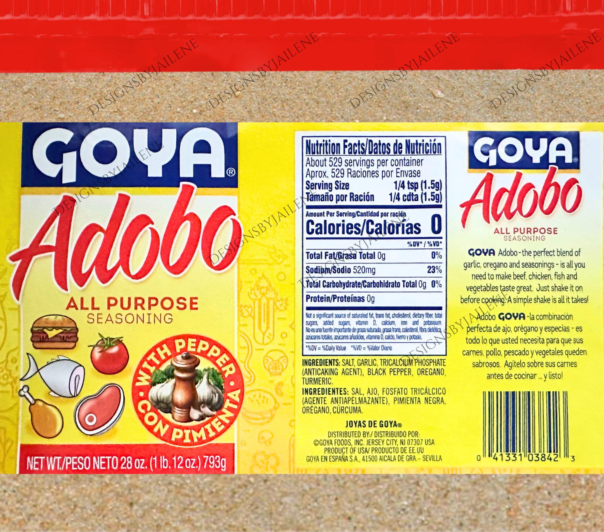 Adobo | Goya ~ 20oz Straight Tumbler Wrap | Digital Download ...