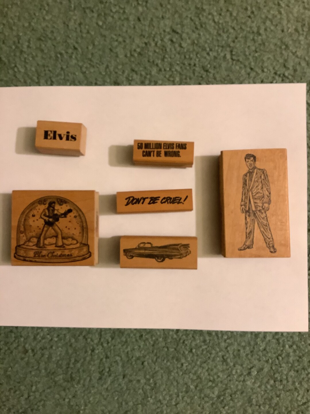 Elvis Presley Wood Block Stamp Lot - Etsy