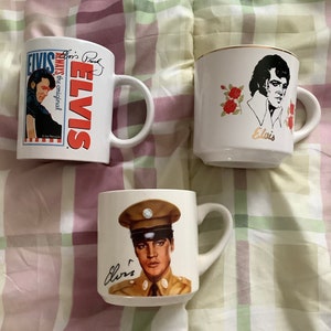 Elvis Presley 3 Cup Mugs - Etsy