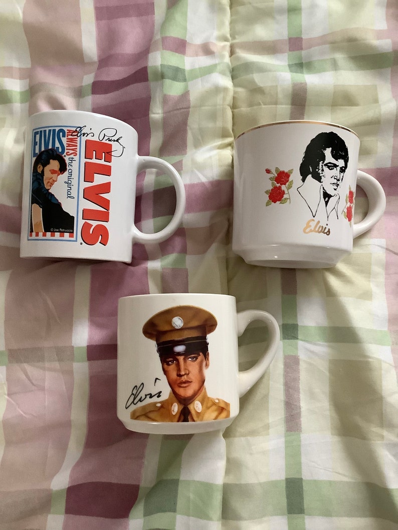 Elvis Presley 3 Cup Mugs - Etsy