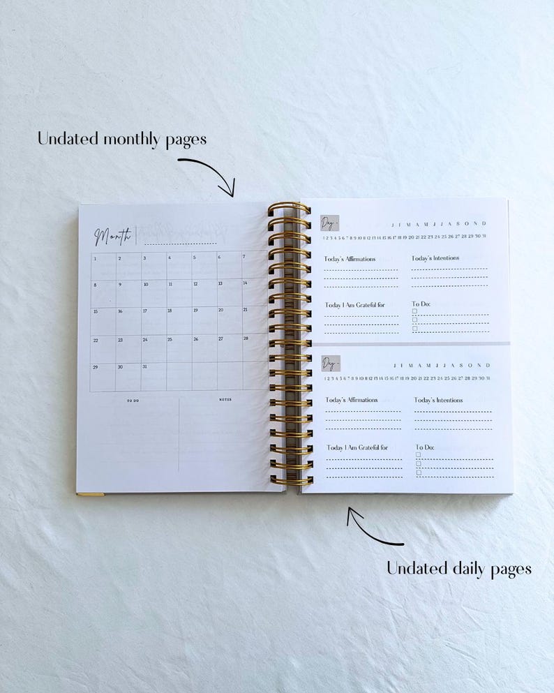 Pink 2026 Planner, Using Affirmations and Gratitude Daily to Build ...