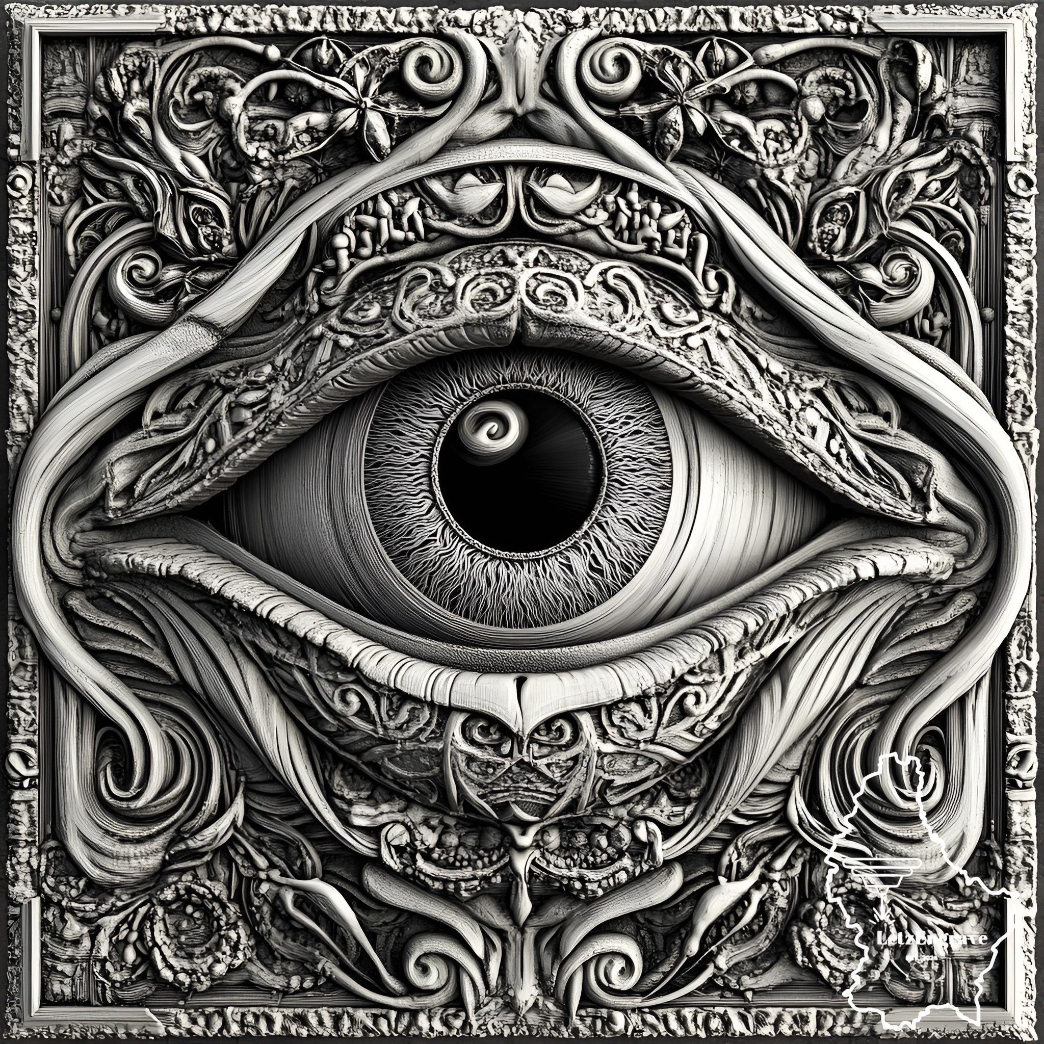 3D Deep Relief Eye Design Digital Files PNG | Laser Engraving & CNC ...