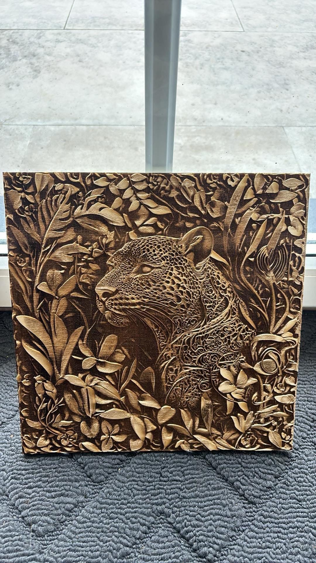 3D Deep Relief Leopard Portrait Digital File – Zentangle Illusion ...