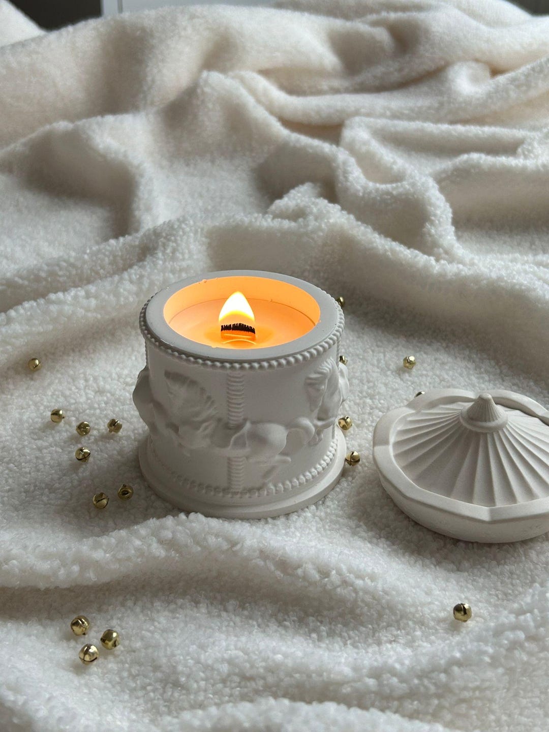 Cute Candle Holder, Carousel Design Candle, Gift for Her, Valentines ...